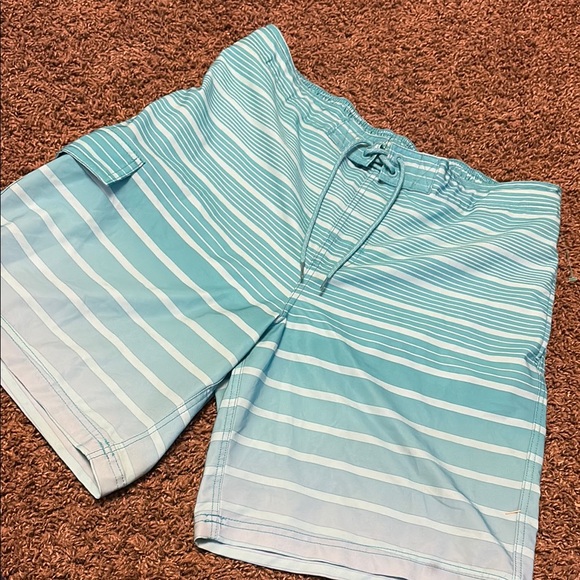 George | Swim | George Blue Board Shorts With Gradient Stripes | Poshmark